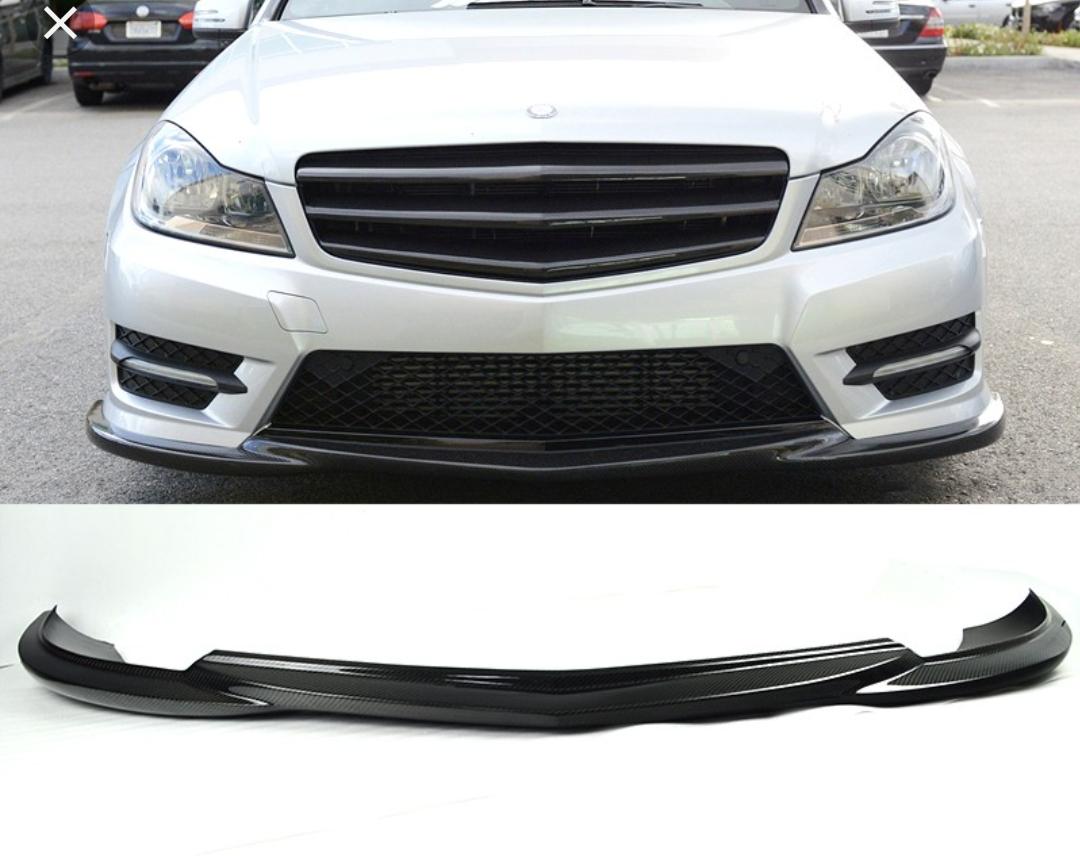 2012-2014 C300 C350 C250 MATTE BLACK GODHAND FRONT LIP | Extreme Parts