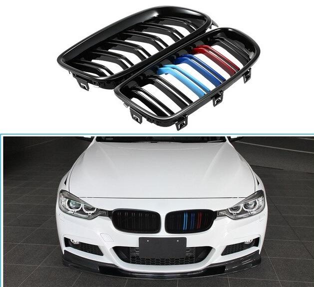 F30 2012-2018 M COLOR GLOSSY M4 LOOK BLACK GRILLS | Extreme Parts